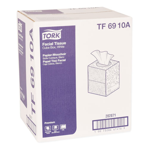 Tork Premium Facial Tissue 2-Ply White Cube Box